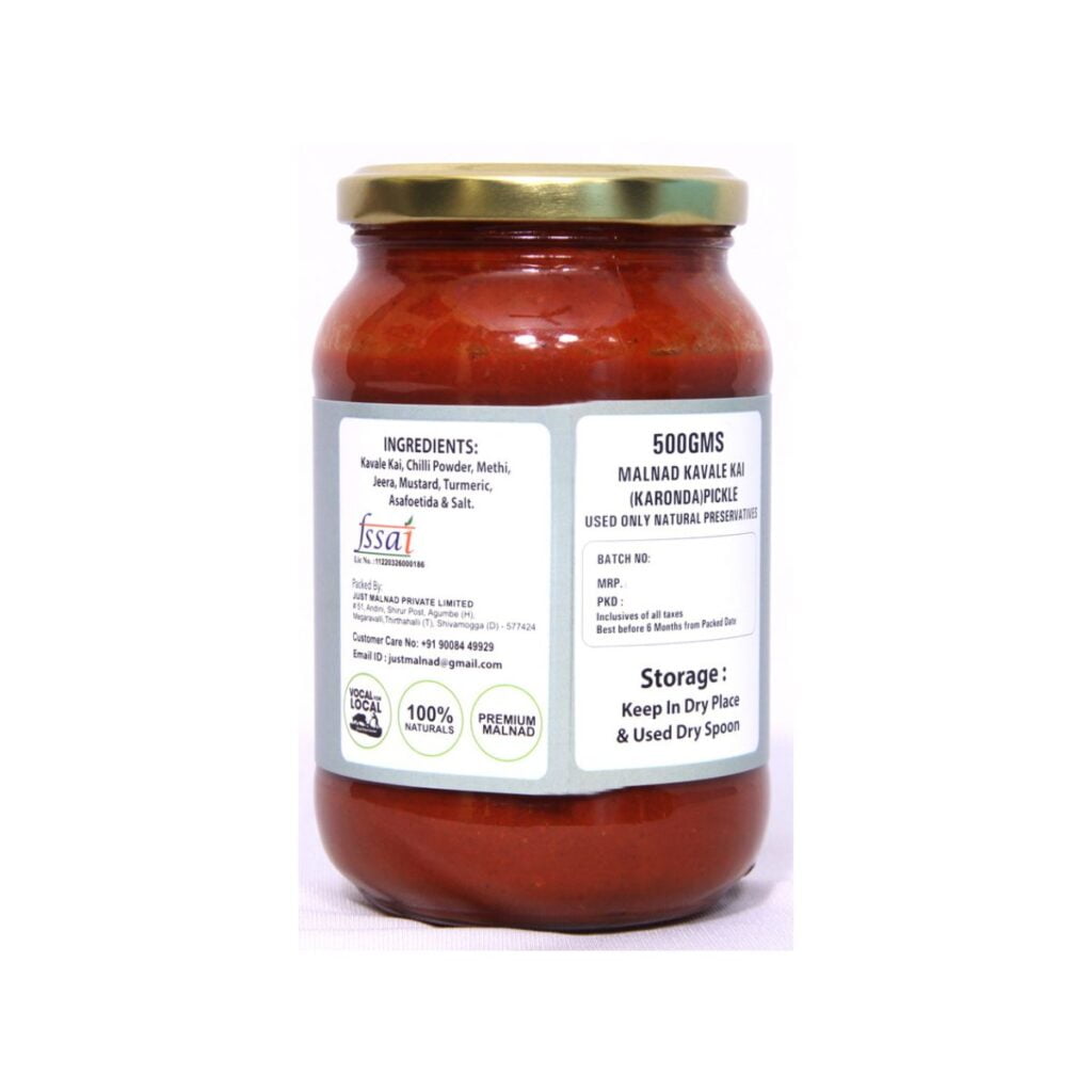 Malnad Kavale Kai (Karonda) Pickle | Tender Kavale Kai Pickle | Product ...